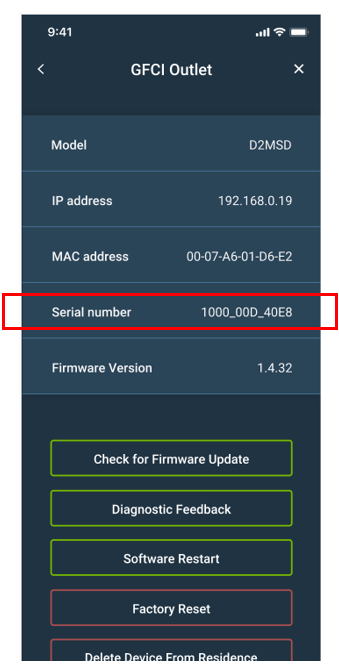 Where can I find the serial number of the Smart GFCI Outlet? – My ...