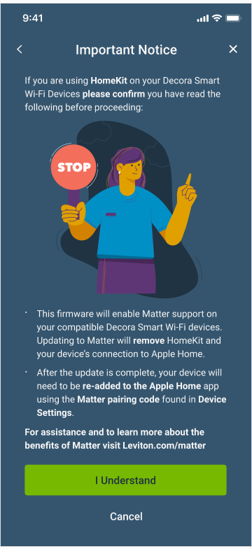 How do I Update my Decora Smart Wi-Fi 2nd Gen Device to Support Matter ...