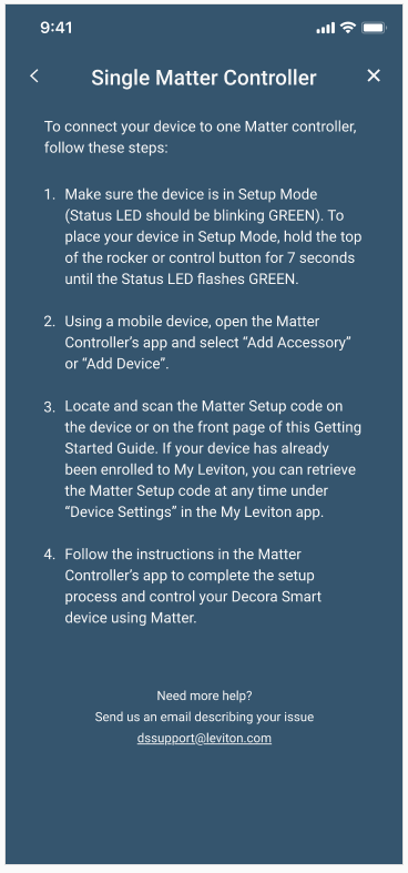 How do I Update my Decora Smart Wi-Fi 2nd Gen Device to Support Matter ...